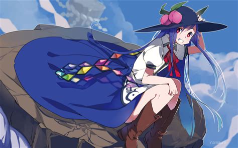 Hinanawi Tenshi Touhou Drawn By Namauni Danbooru