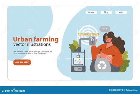 Composting Process Explained Concept Flat Vector Illustration