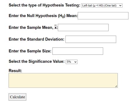 3 Best Hypothesis Testing Calculator JSCalc Blog