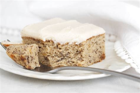 Iced Banana Cake Seasons And Suppers