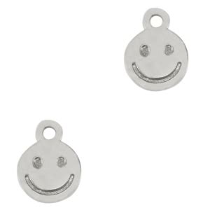 DQ Bedel Smiley Zilver Sieraden Maken Yfybeads