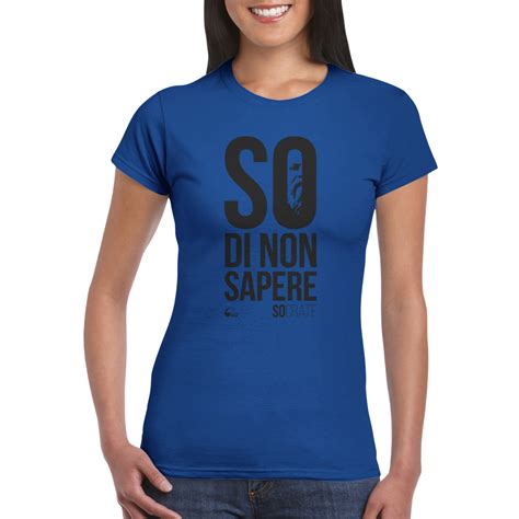 T Shirt Classica Da Donna Con Frase Di Socrate So Di Non Sapere