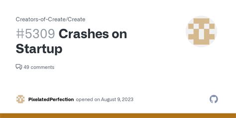 Crashes On Startup · Issue 5309 · Creators Of Createcreate · Github