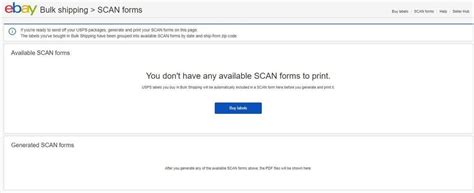 Ebay Sellers Unable To Print Usps Scan Forms