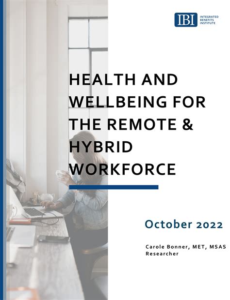 Health And Wellbeing For The Remote And Hybrid Workforce