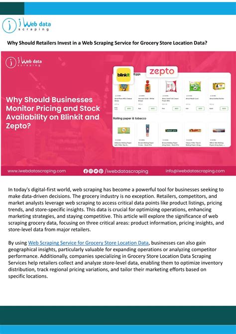 Ppt Why Should Retailers Invest In A Web Scraping Service For Grocery