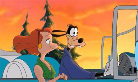 Sylvia And Goofy Driving Off Into The Sunset With A Happy Ending Avec