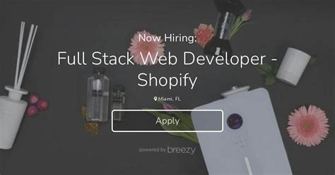 Full Stack Web Developer Shopify At Aroma360