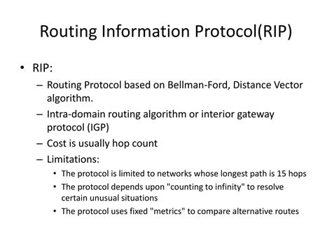 Ppt Dynamic Routing With Rip Protocol Lab Exercise On Implementing