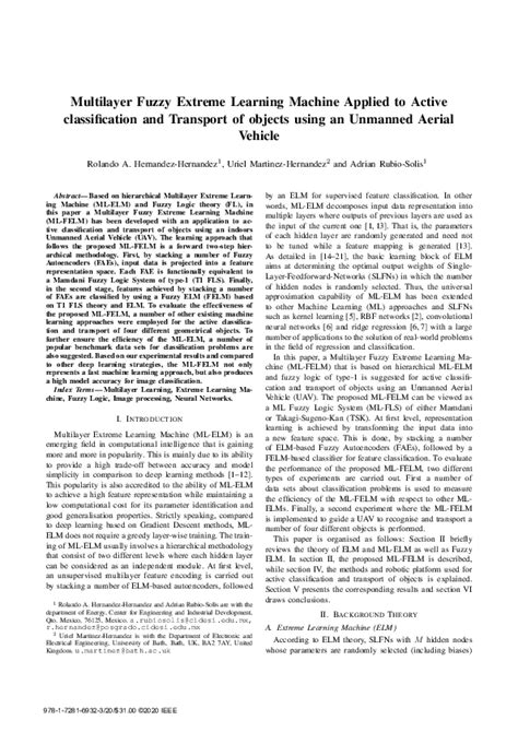 Pdf Multilayer Fuzzy Extreme Learning Machine Applied To Active