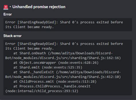 shardingreadydied on ubuntu os · issue 61 · corwindev discord bot · github