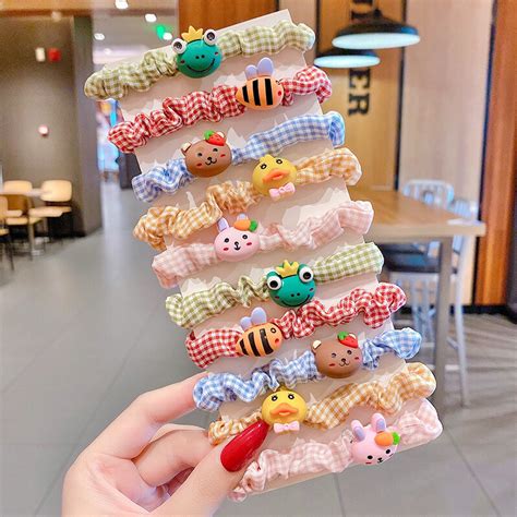 可愛動物水果髮圈花朵髮圈⭐️1條7元 動物髮圈 水果髮圈 韓版兒童小腸圈女童可愛橡皮筋大腸髮圈 扎頭髮繩頭飾 公主髮飾 蝦皮購物