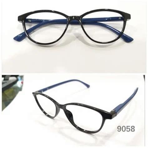 Black Demo Lens TR Optical Frames Made In Ahmedabad Size Dimension 48