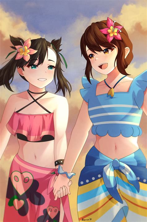 Marnie Gloria Marnie And Gloria Pokemon And More Drawn By Doiparuni Danbooru