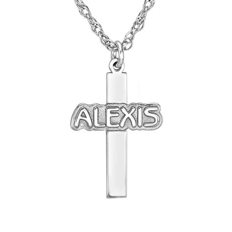 Personalized Cross Pendant 13x18mm Personalized Jewelry