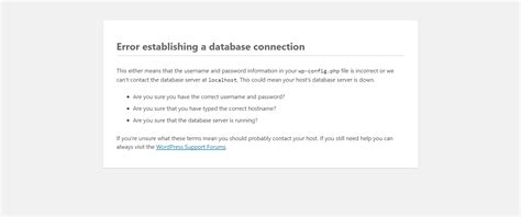Wordpress Error Establishing A Database Connection Big Fix