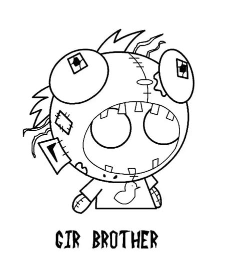 Invader Zim Coloring Page
