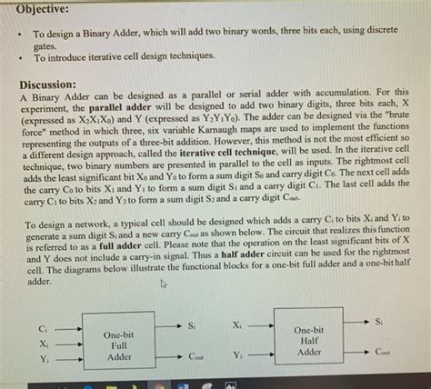 Objective To Design A Binary Adder Which Will Add