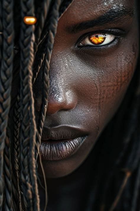 Африканка с жёлтыми глазами Aesthetic Eyes Black Beauty Women Creative Photography