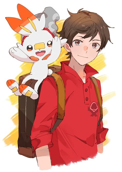 Scorbunny And Victor Pokemon And More Drawn By Hinata Ryohinata