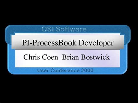PPT PI ProcessBook Developer PowerPoint Presentation Free Download ID