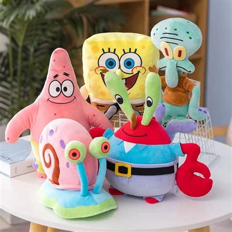 Cartoon Spongebobed Plush Squarepants Patrick Eugene H Krabs Gary