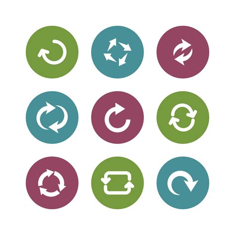 Circled Rotation Icons 12630290 Vector Art At Vecteezy