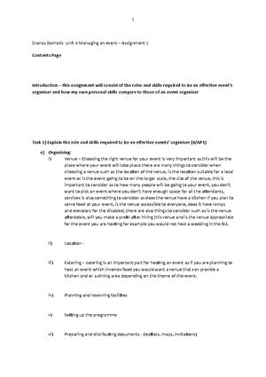 Solved Explain The Role And Skills Required To Be An Effective Events