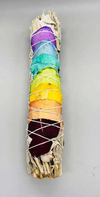 9 Chakra Sage Smudge Stick Azuregreen