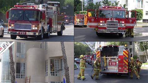 Early Arrival Structure Fire Multiple Lafd Fire Trucks Responding