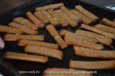 Чесночные сухарики, пошаговый рецепт с фото