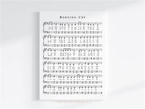 Borning Cry Hymn Hymn Sheet Music Hymn Print Hymn Wall Etsy