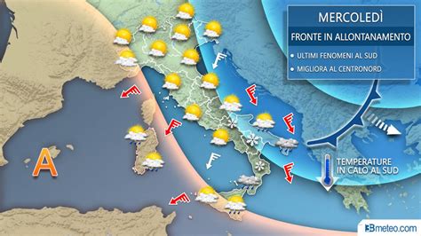 Meteo Tra martedì e mercoledì IRRUZIONE FREDDA con piogge TEMPORALI