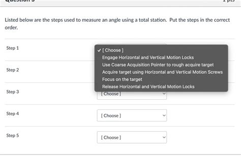 Solved Listed Below Are The Steps Used To Measure An Angle Chegg