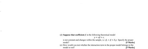 Solved i d Suppose that coefficient ß in the following Chegg com