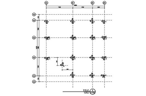 Column Plan Layout Design In Detail Autocad Drawing Dwg File Cad File