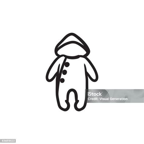 Ilustración De Mamelucos Del Bebé Sketch Icono Y Más Vectores Libres De