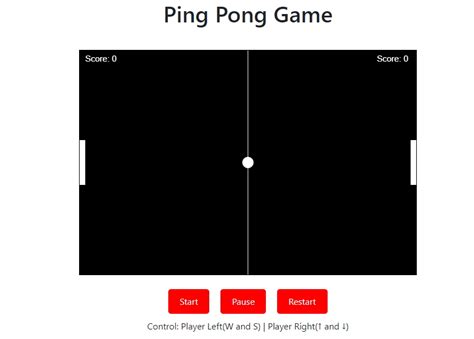 Ping Pong Game Using Htmlandcss In Jquery With Source Code Sourcecodester