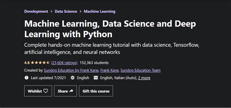 Top Best Courses For Data Science On Udemy In Machine Learning Projects