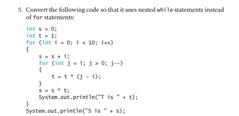 Solved Convert The Following Code So That It Uses Nested Chegg