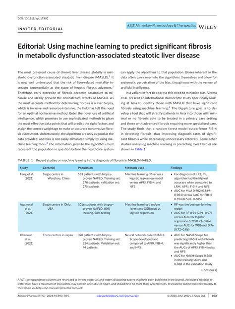 editorial using machine learning to predict significant fibrosis in