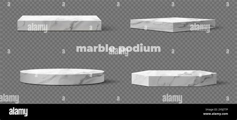 D White Marble Stone Podium Pedestal Isolated Platform Display Stand