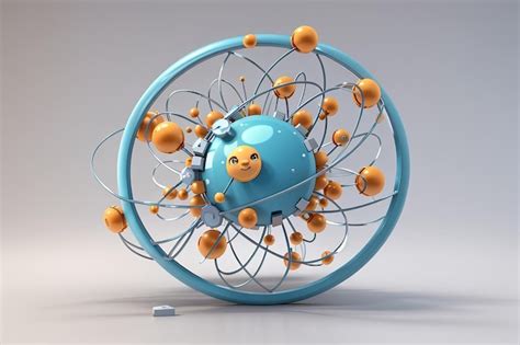 Premium Ai Image 3d Rendering Of Electron Proton Atom Isolated On