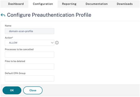 configure netscaler gateway preauthentication epa scan for the domain check