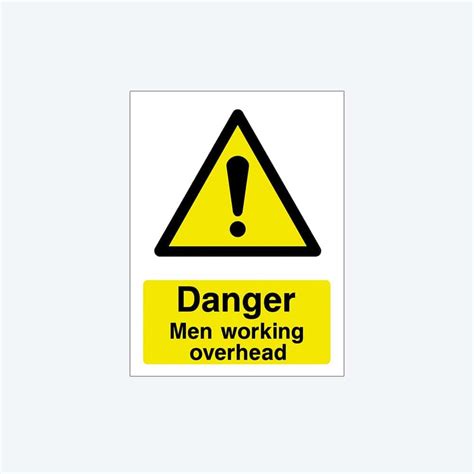 Danger Men Working Overhead Sign 300mm X 400mm