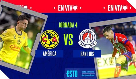 América Vs San Luis Sigue El Minuto A Minuto Del Partido De La Jornada