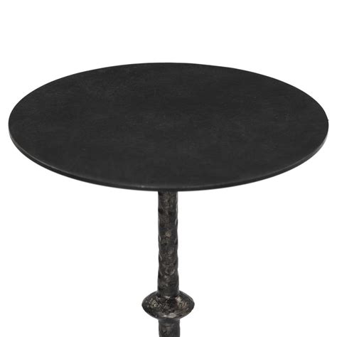 Leyla French Country Black Cast Iron Drink Side Table Kathy Kuo Home