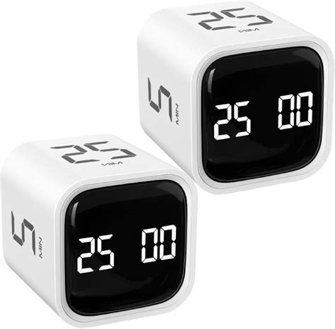 Rdxcvg Rotating Pomodoro Timer 5 25 10 50 Minutes Preset Desk Productivity Flip Timer Adhd Tool
