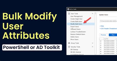 How To Bulk Modify Active Directory User Attributes Active Directory Pro