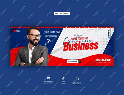 디지털 마케팅 대행사 및 기업 페이스북 표지 템플릿 무료 Psd 파일